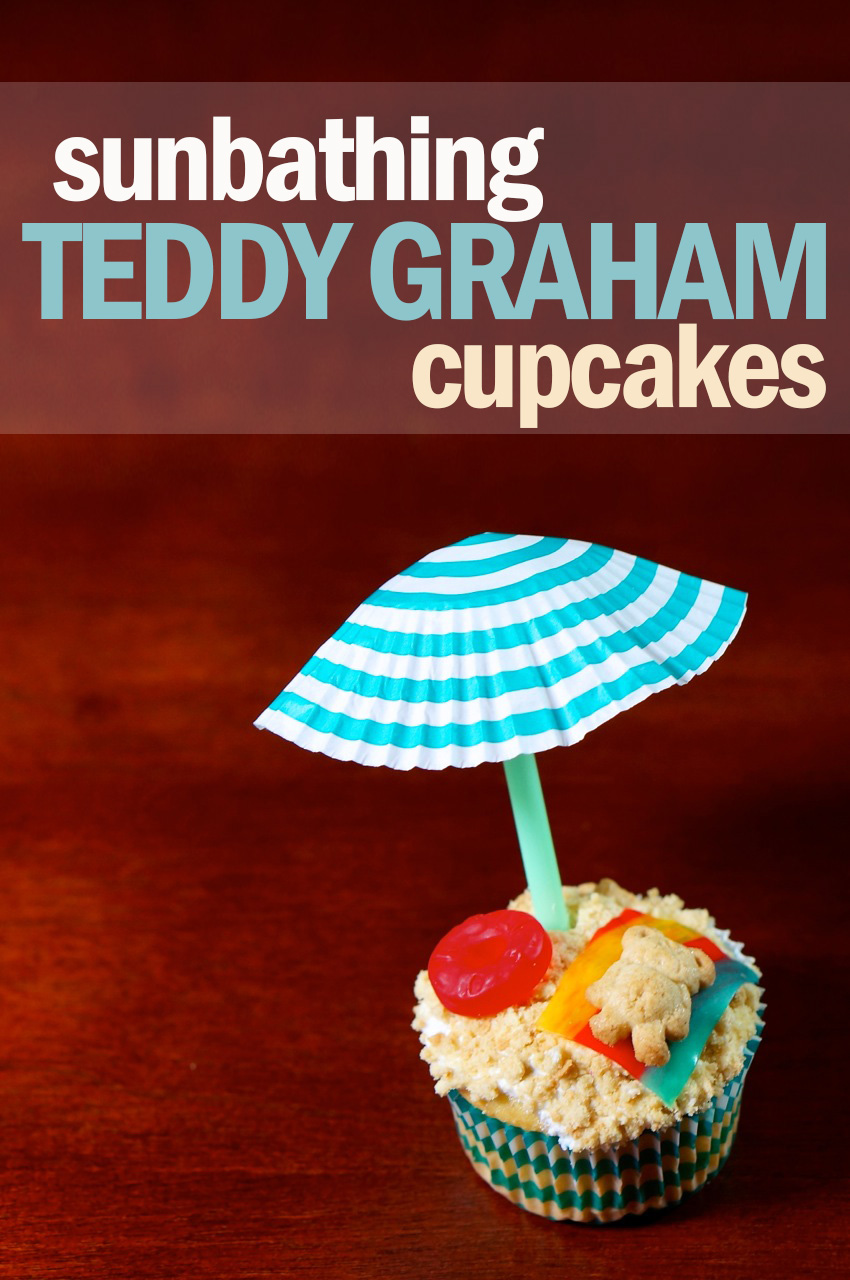 Teddy Graham Summer Beach Cupcakes - We're Calling Shenanigans