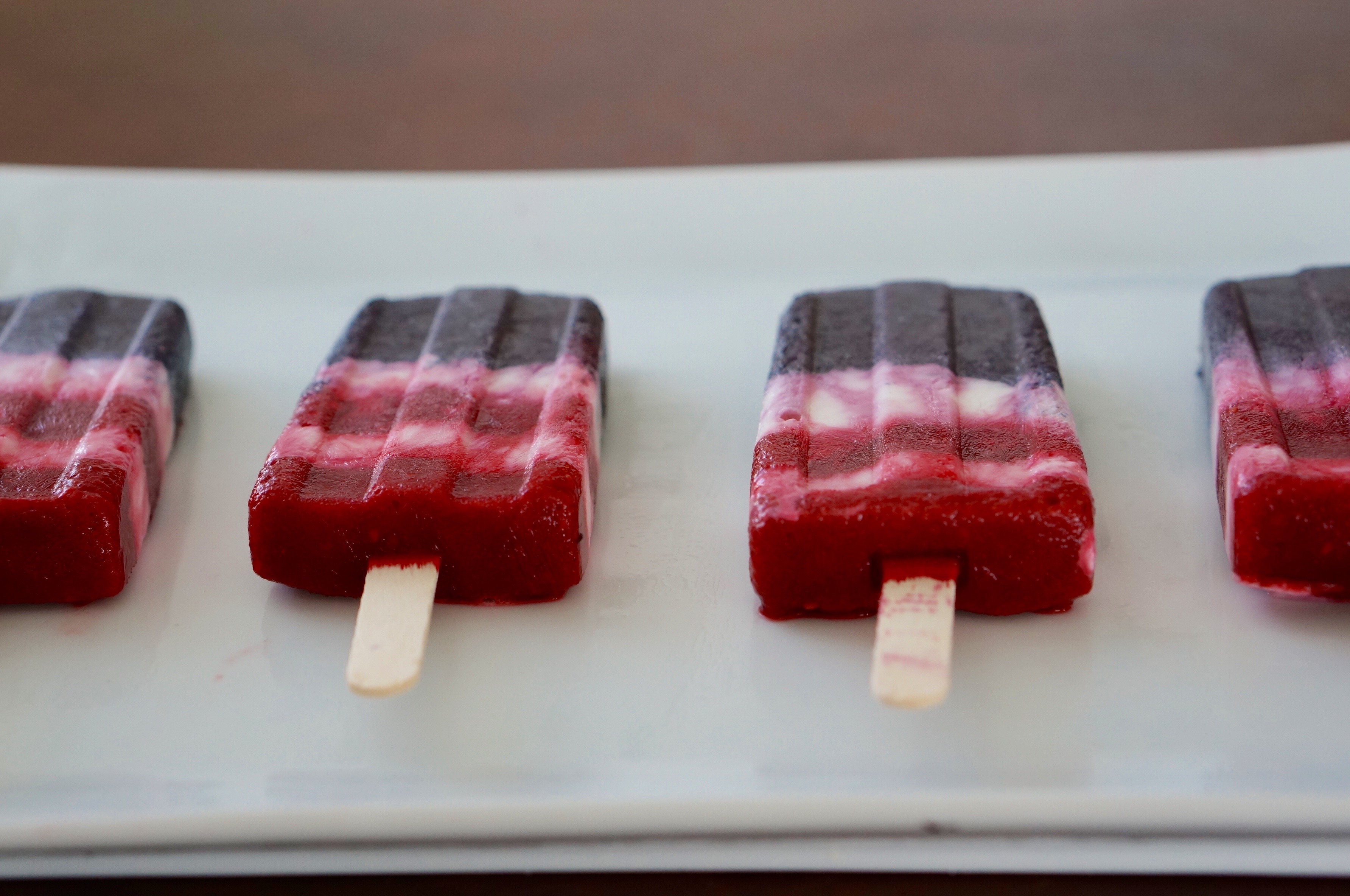 DIY Healthy Red White & Blue Popsicles - We're Calling Shenanigans